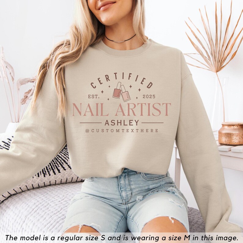 Custom Nail Artist Sweatshirt, Instagram Nail Tech Sweater ...