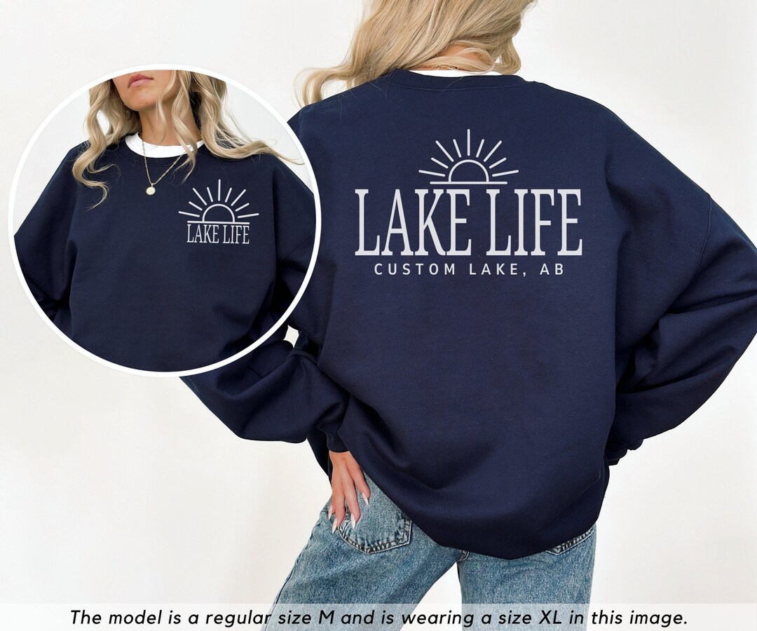 Custom Lake Life Sweatshirt, Personalized Lake Sweatshirt, Lake House ...