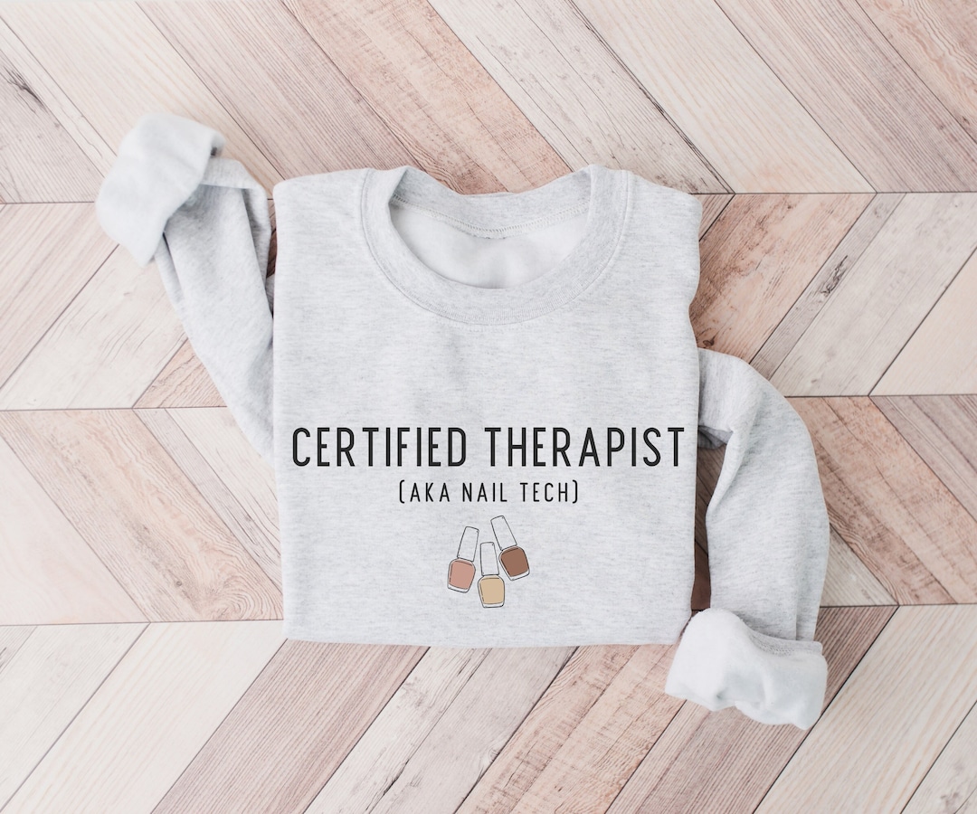 Funny Nail Tech Sweatshirt, Minimal Nail Artist Sweater, Gift for Nail ...