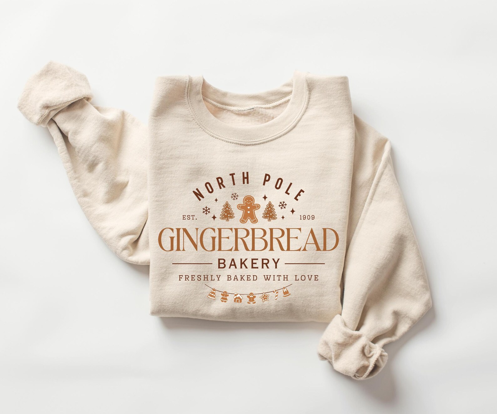 Gingerbread Bakery Sweatshirt, Gingerbread Sweatshirt, Trendy Christmas ...