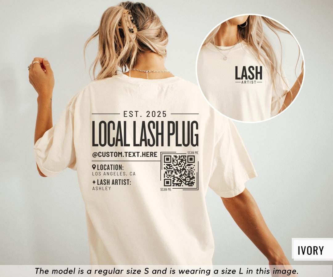 Custom Lash Artist Shirt, Instagram Lash Tech Shirt, QR Code Lash ...