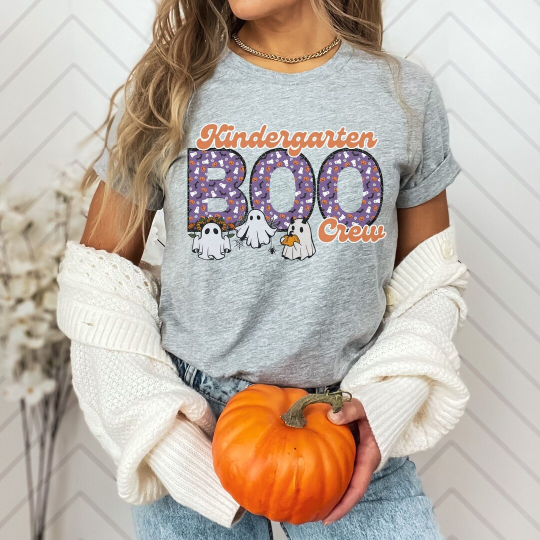 Kindergarten Boo Crew Halloween Class Shirt, Boo Crew Kindergarten ...