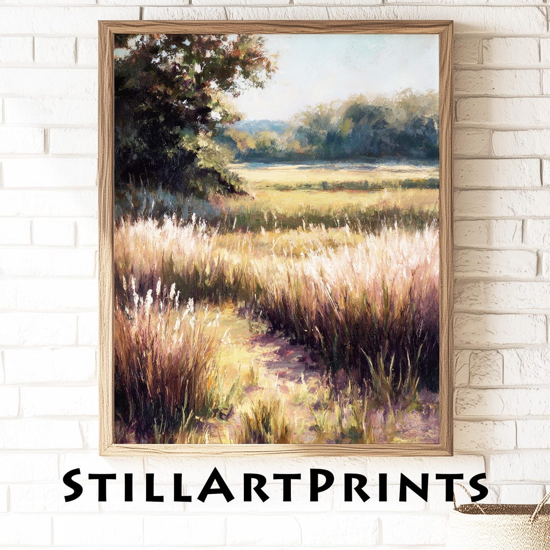 Cottagecore Sunlit Meadow Path - Rustic Pastoral Landscape, Cozy Summer ...