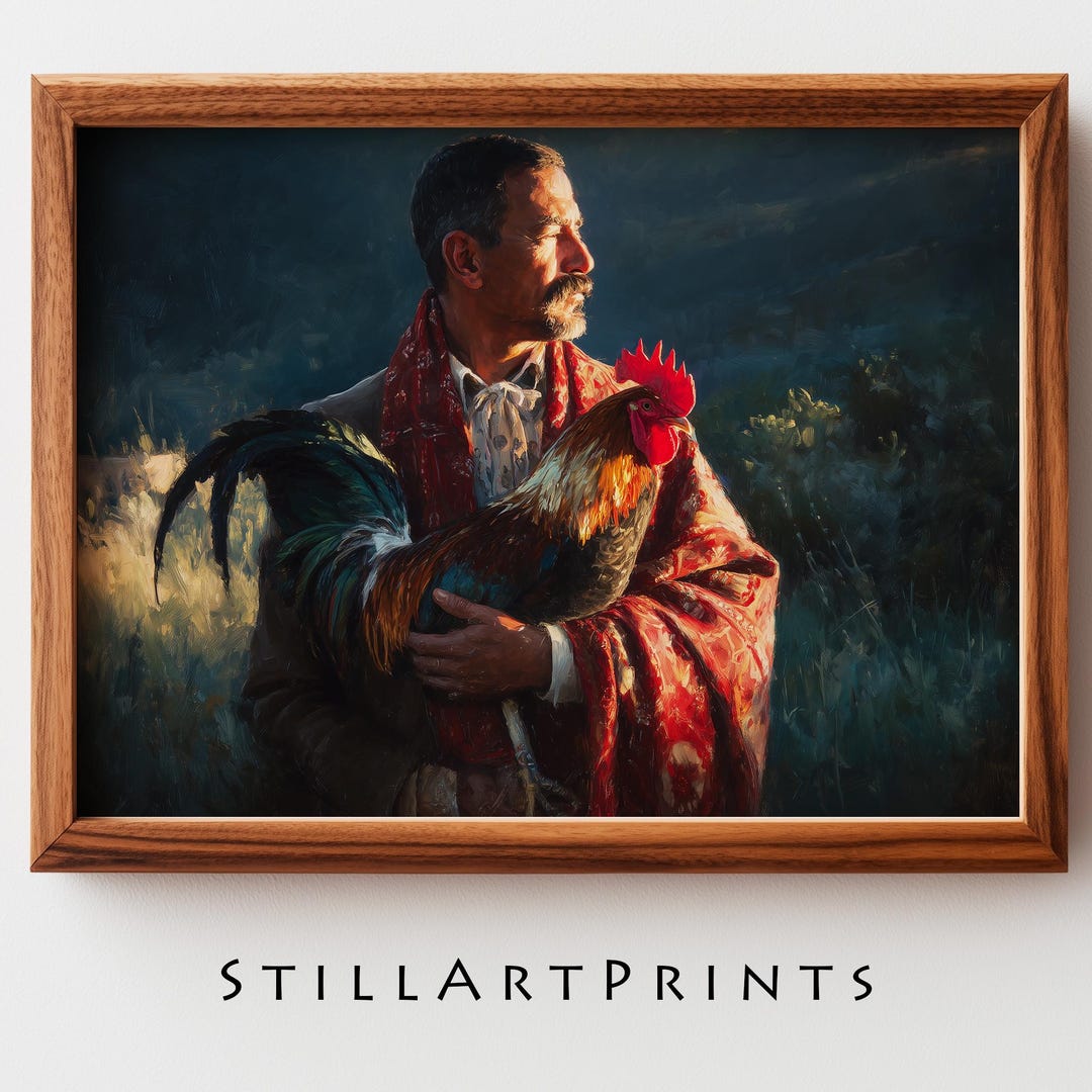 Vintage Mariachi Portrait at Dawn - Rustic Moody Artwork With Maran ...