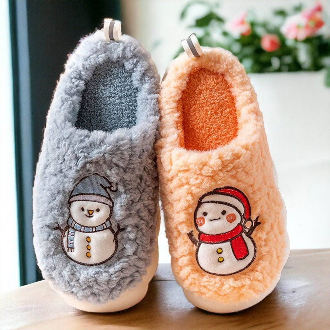 Christmas Snowman Slippers Funny Christmas Slippers Snowman - Etsy