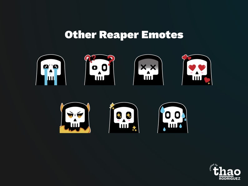 Angry Reaper Emote for Twitch and Discord | Annoyed Skull Emoji - Etsy ...