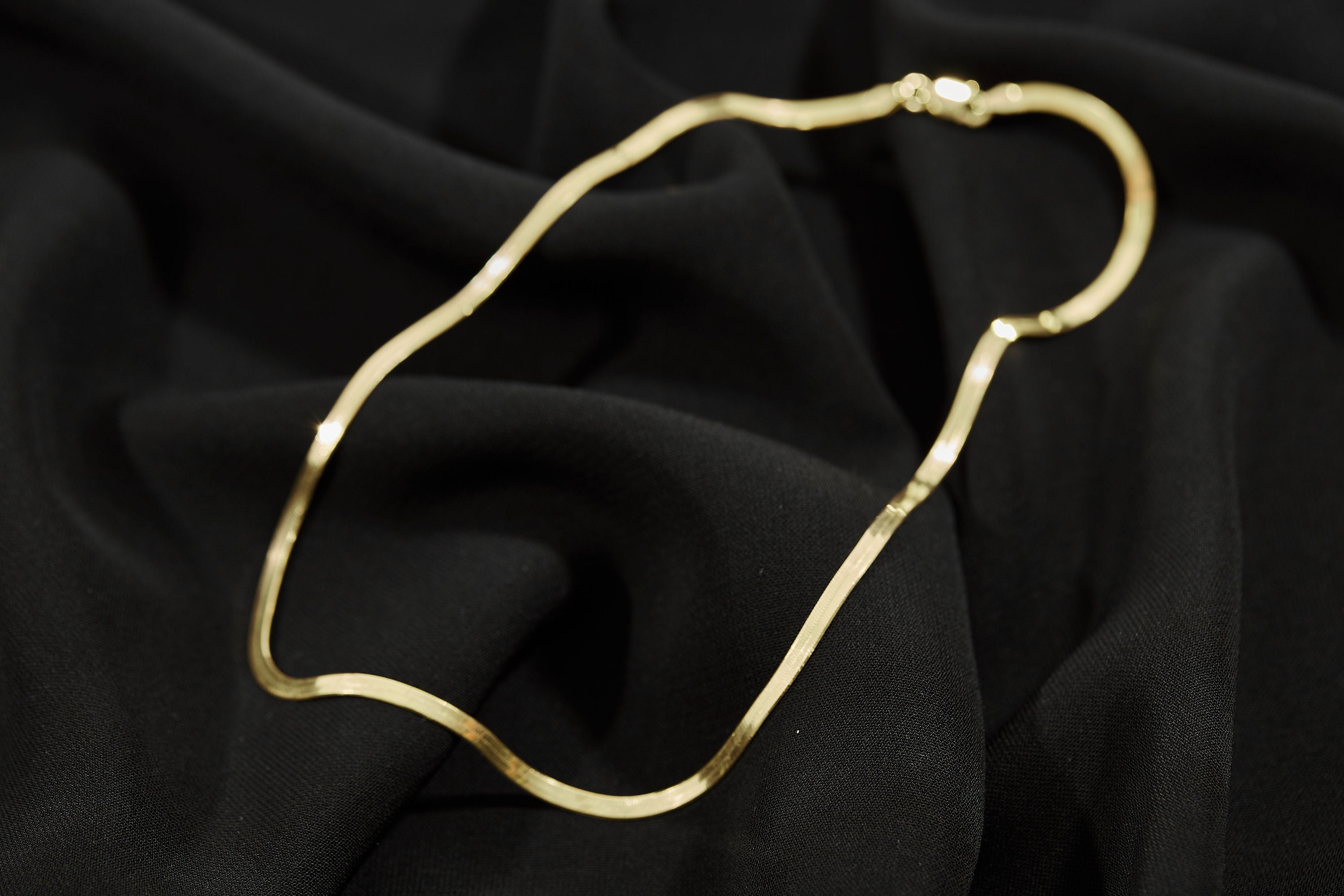 14K Solid Gold Snake Chain, 14K Gold Chain, 14K Gold Necklace, Solid ...