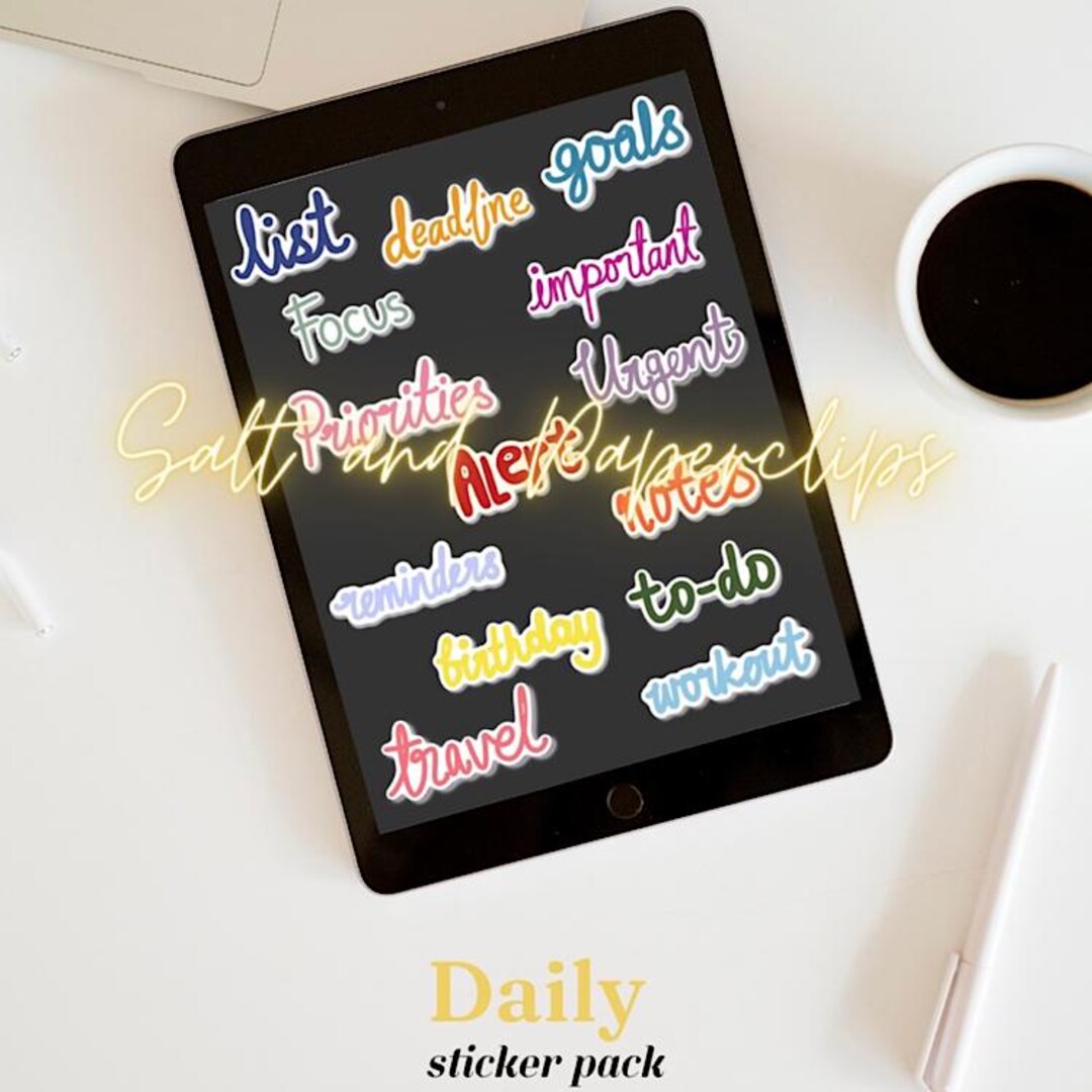 Digital Stickers - Daily Sticker Set - Etsy