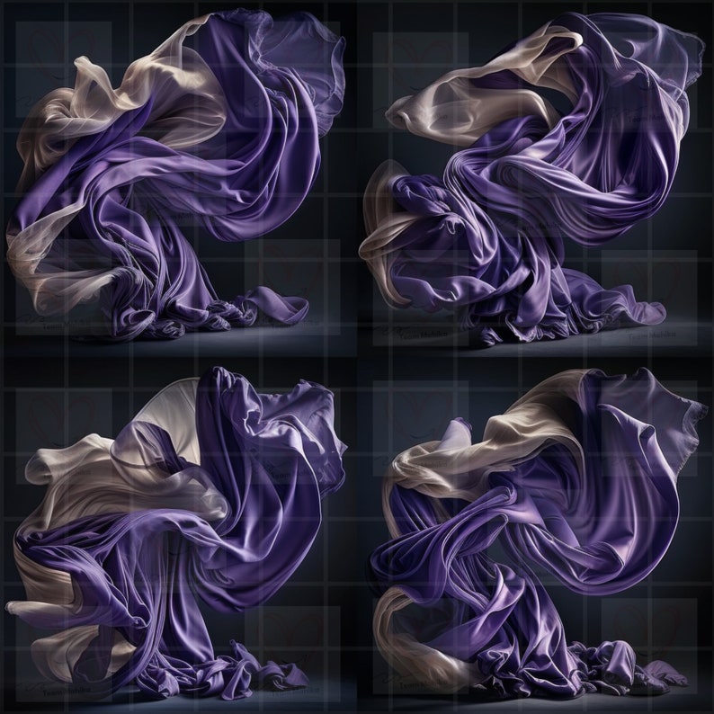 Flowing Silk Digital Backdrop Overlays, Silk Digital Backdrops for ...