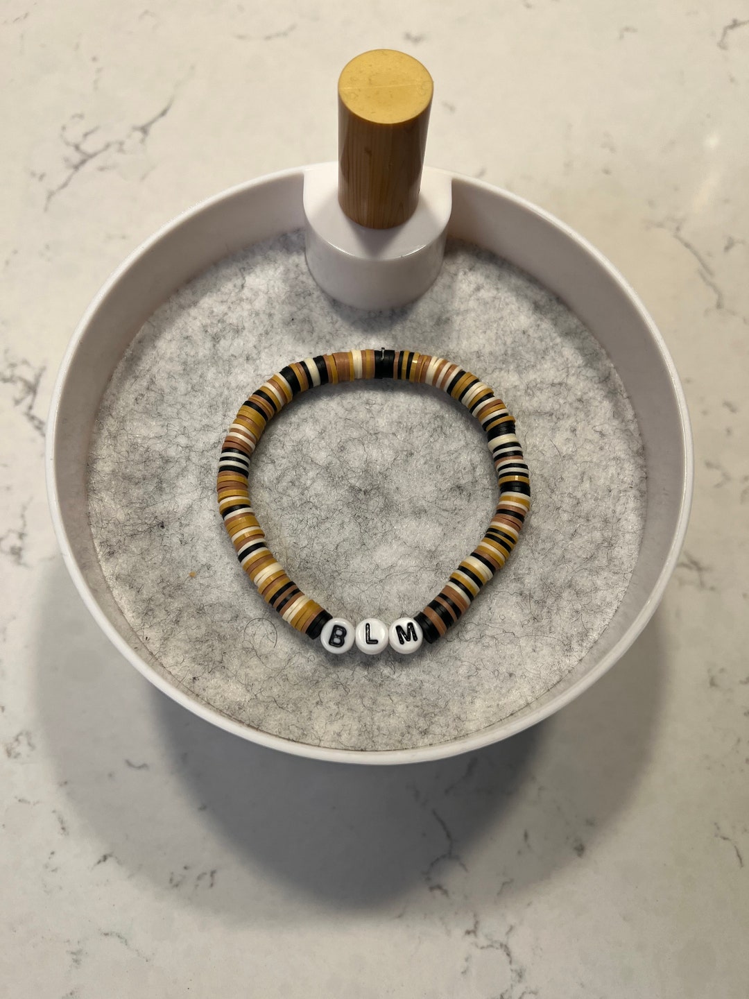 BLM Bracelet | Black Lives Matter Bracelet | Clay Bead Bracelet - Etsy
