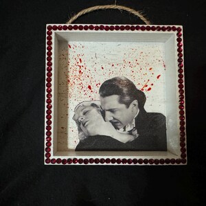 Dracula Blood Splatter Shadow Box Wall Decor - Etsy
