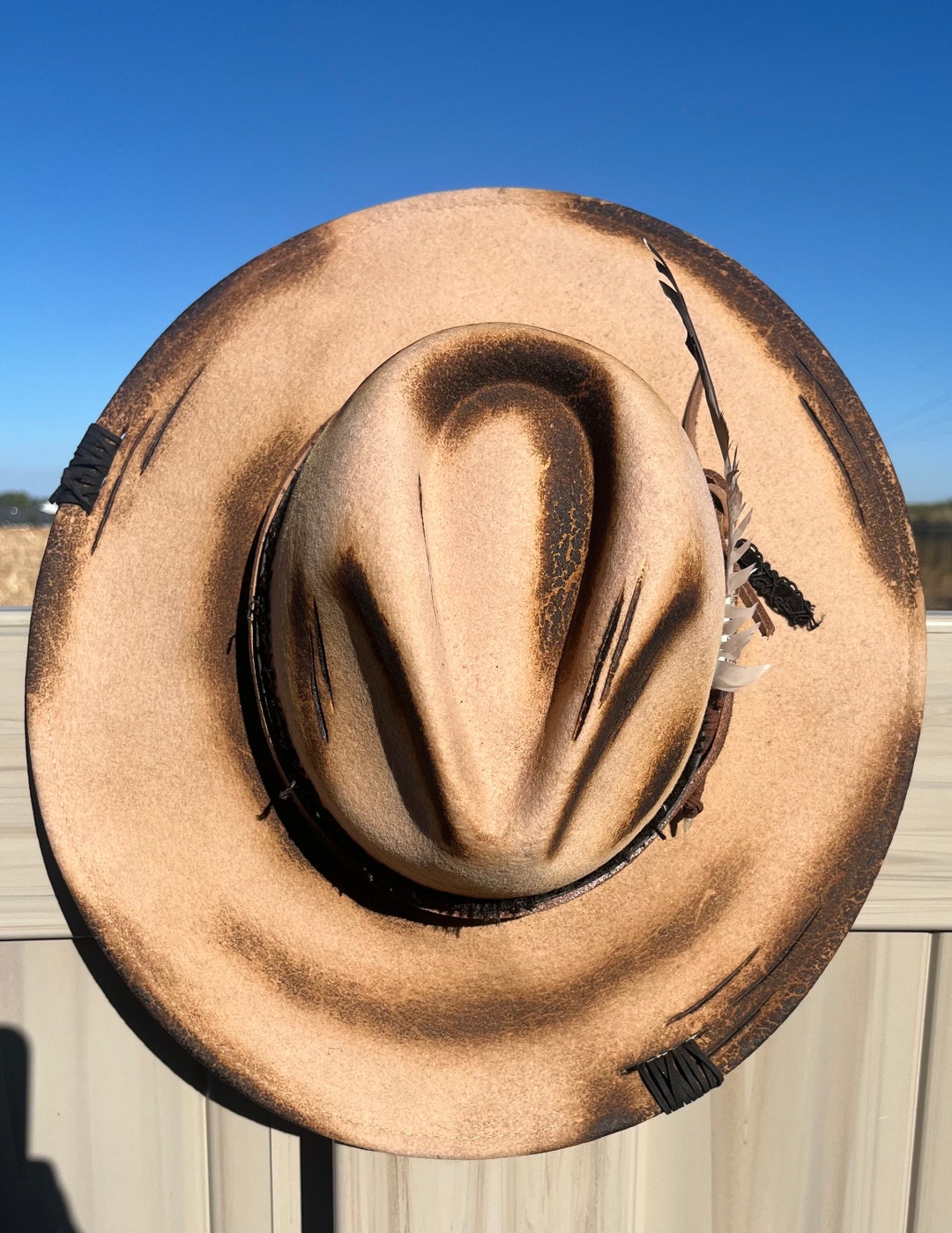 Sandy Oak Custom Burnt Hat - Etsy