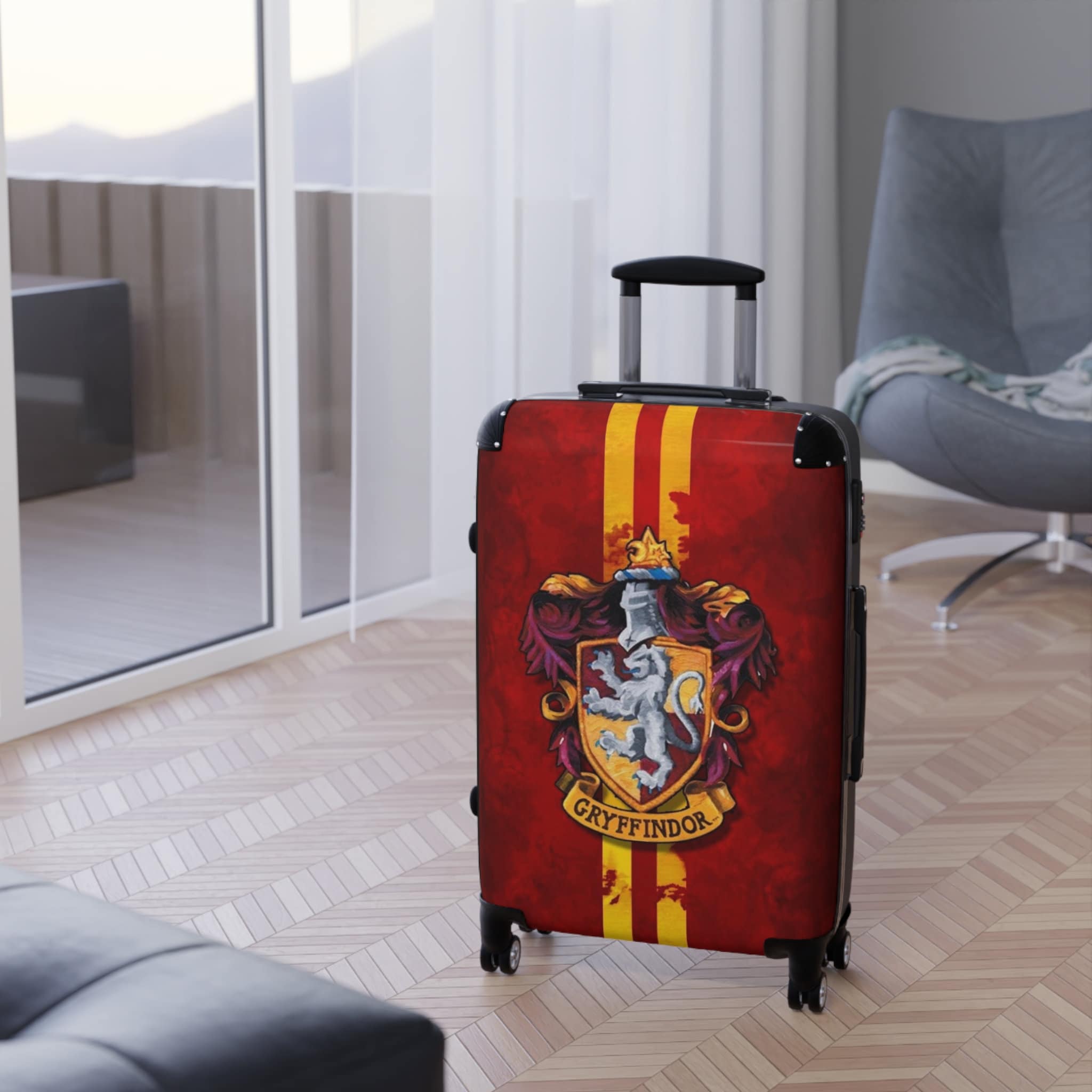 Suitcase, Harry Potter Suitcase, Gryffindor Suitcase, Customizable Suitcase