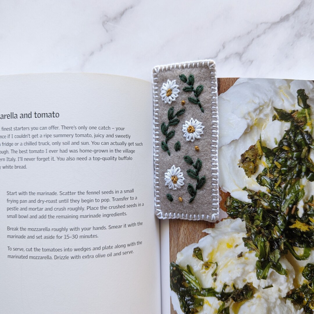 The Rex - Felt Embroidered Rectangular Bookmark - Etsy