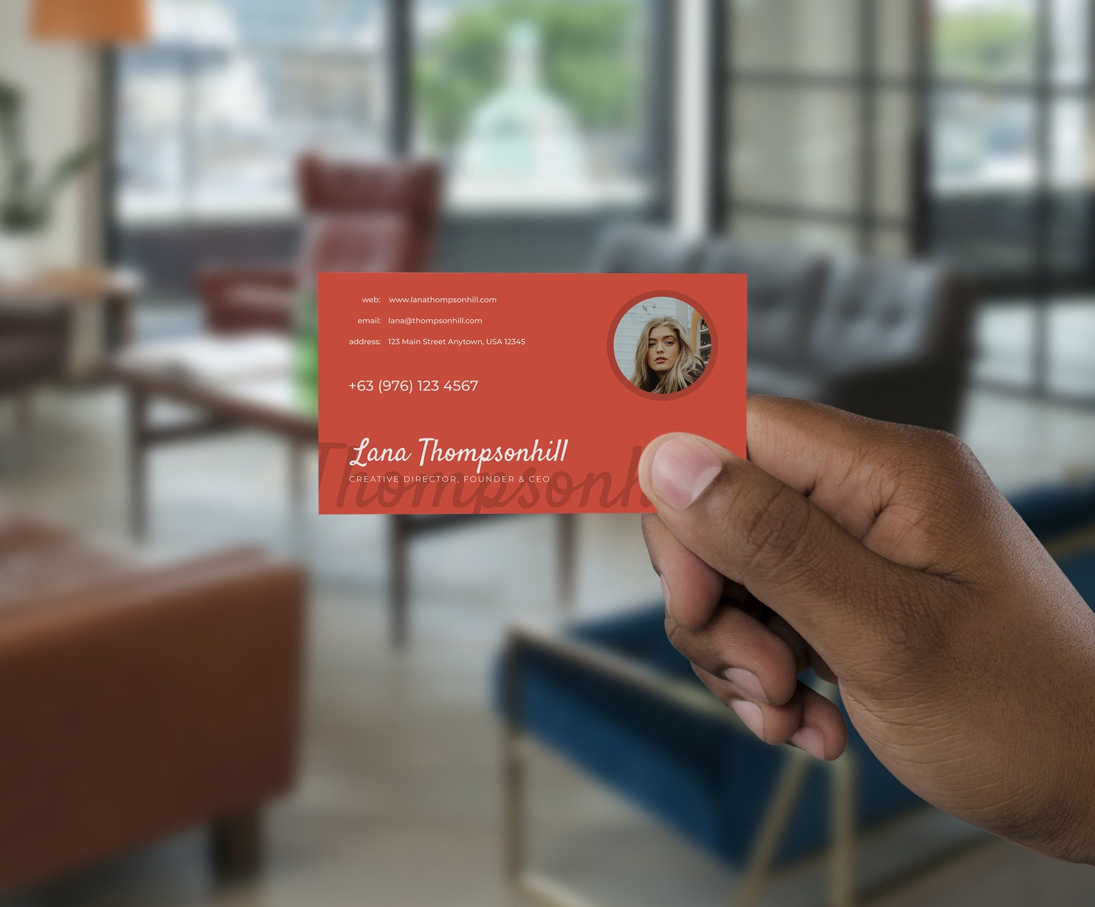 Printable & Customizable Business Card Template - Elegant Business Card ...