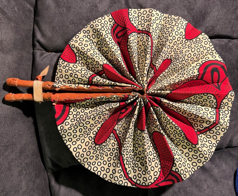 African Fans With Genuine Leather - Etsy