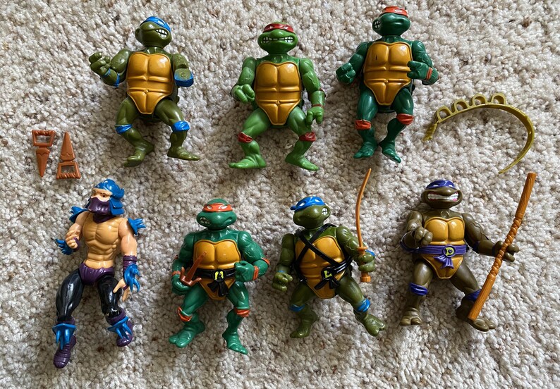 Vintage 1989 TMNT Duffle Bag FILLED With 19 RARE Action Figures and ...
