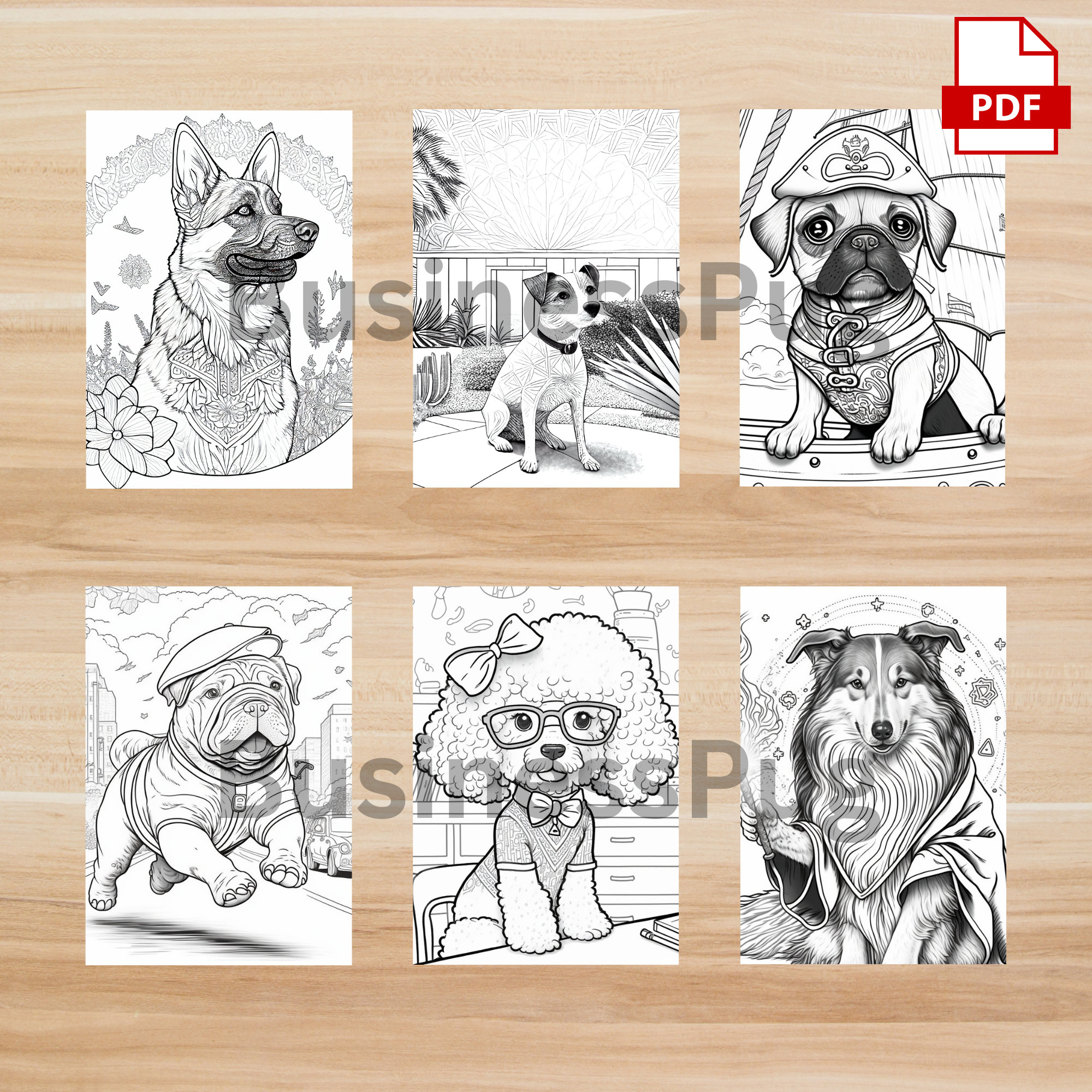 30 PRINTABLE Businesspug Coloring Pages of Dogs Doing Work | Printable ...