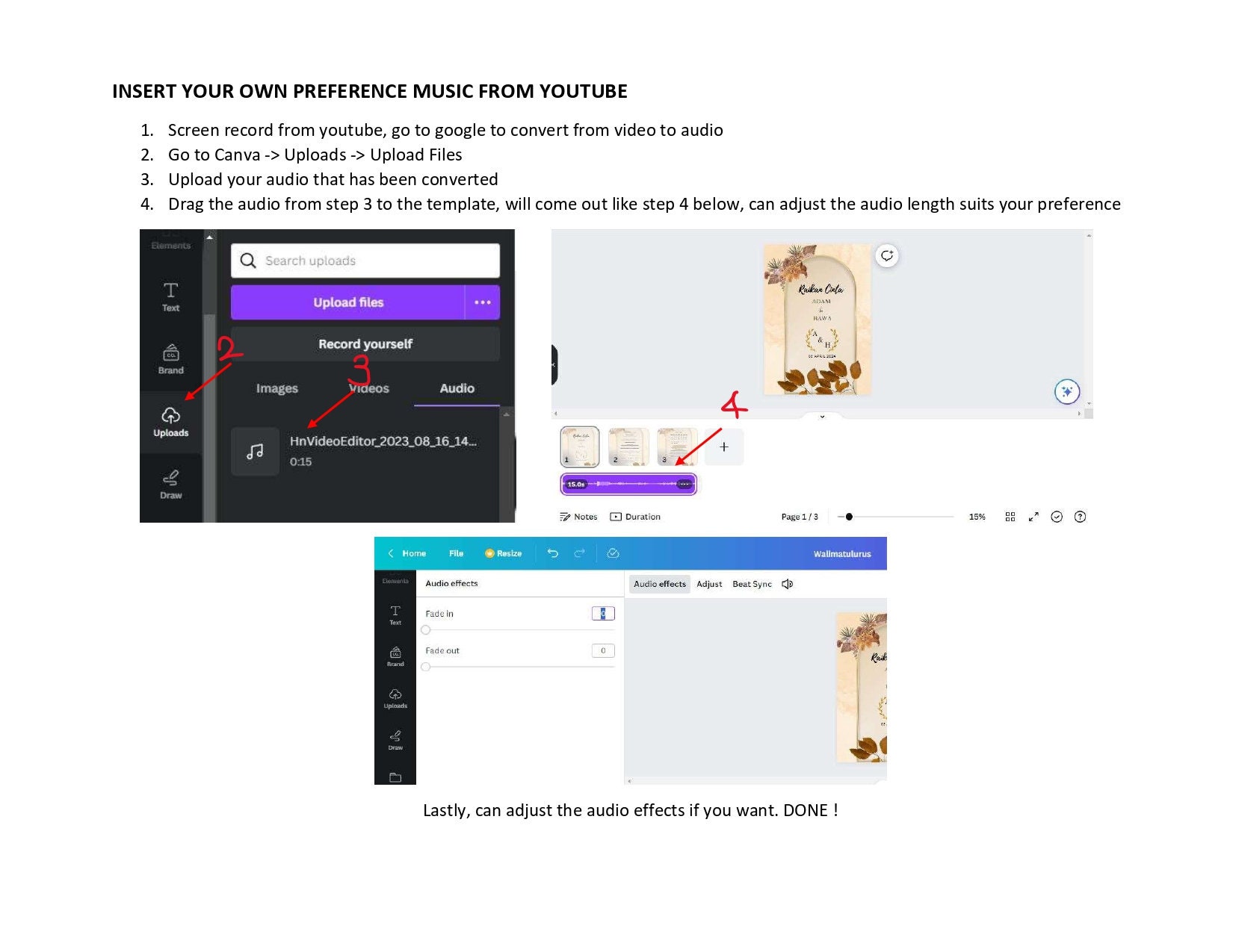 Malaysian Digital Wedding Invitations Template Editable Template Using ...