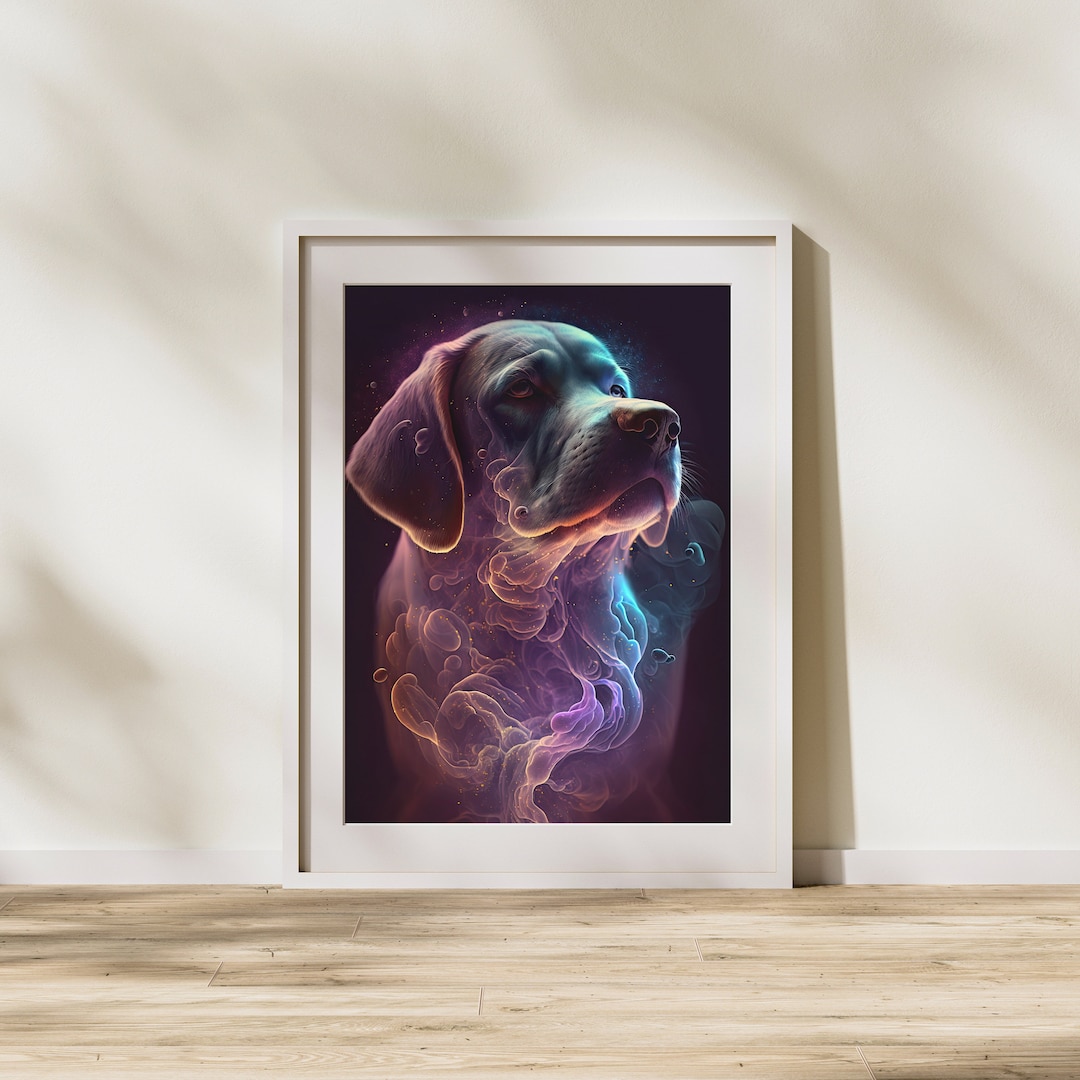 Cosmic Dog: A Stunning Display of Space Art Digital Art Illustration ...