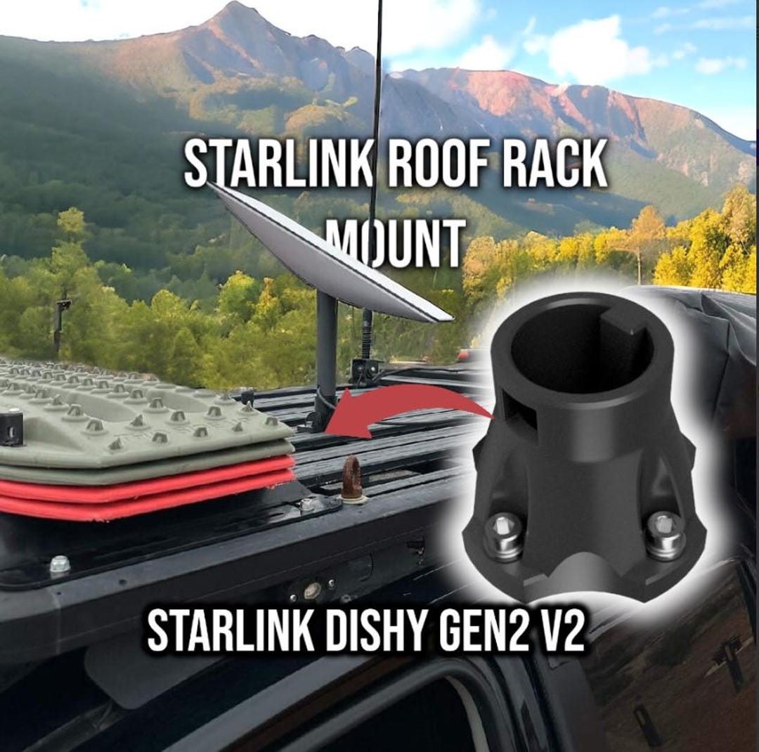 Starlink Roof Rack Mount | Vanlife, Boat, Off-grid | Dishy Gen2 V2 - 3D ...