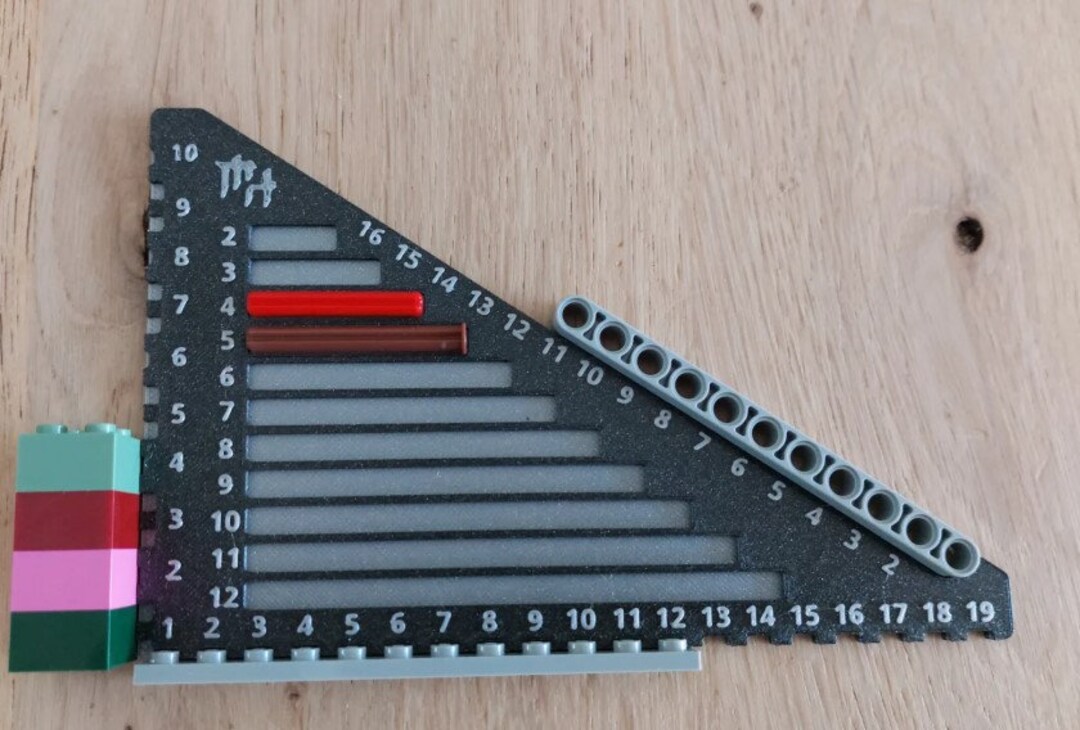 Brick Ruler Triangle Tool Measures LEGO Parts 3D PRINTED, Great Gift ...