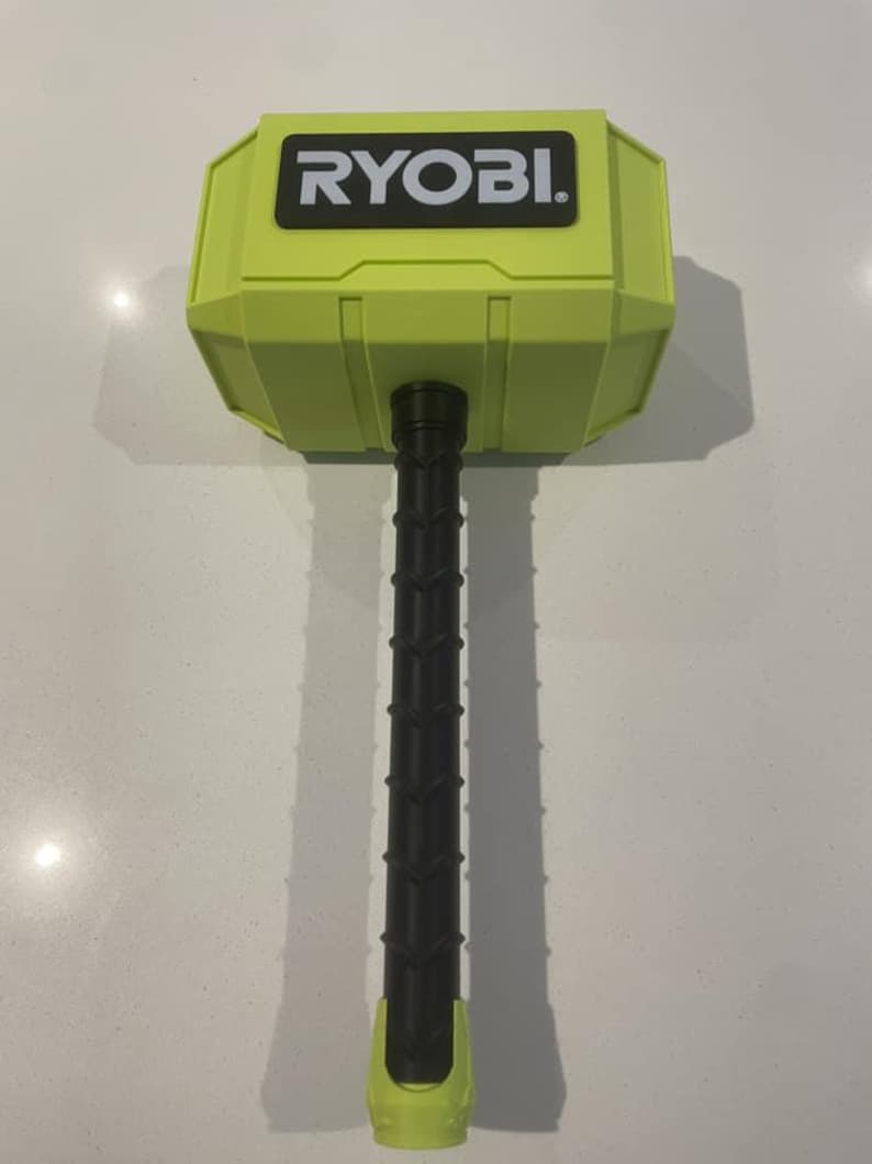 Ryobi Inspired Mjolnir Thor's Hammer. Life Size 3D Printed - Etsy