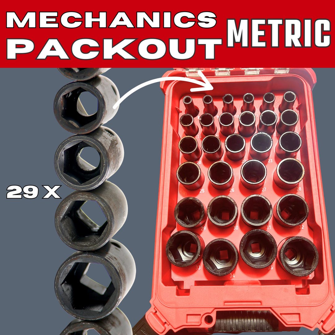 Mechanics Packout Tray – Metric (3D Printed Insert for Milwaukee ...