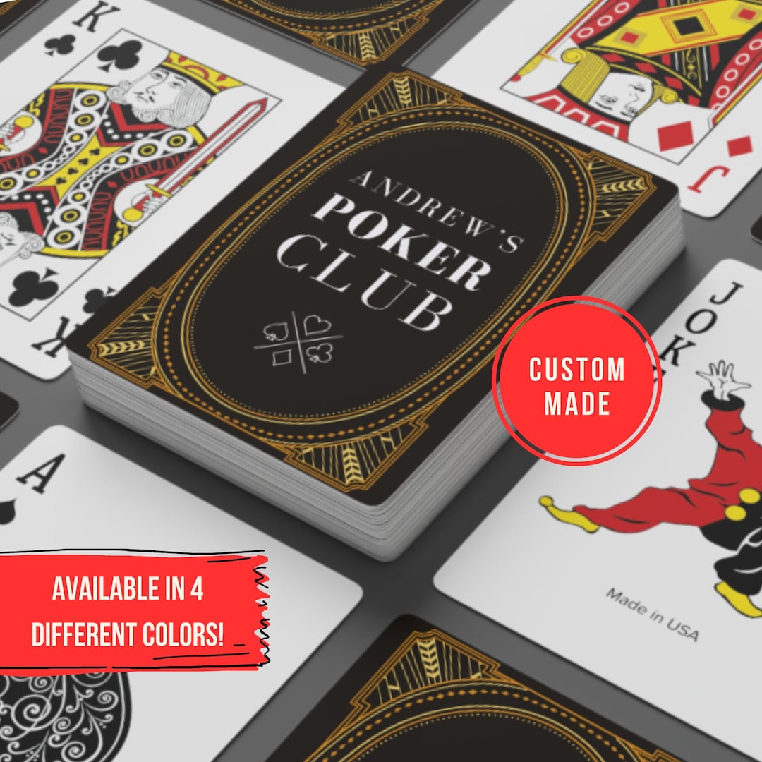 Mens Custom Poker Card Deck for Man Cave, Personalized Playing Cards ...