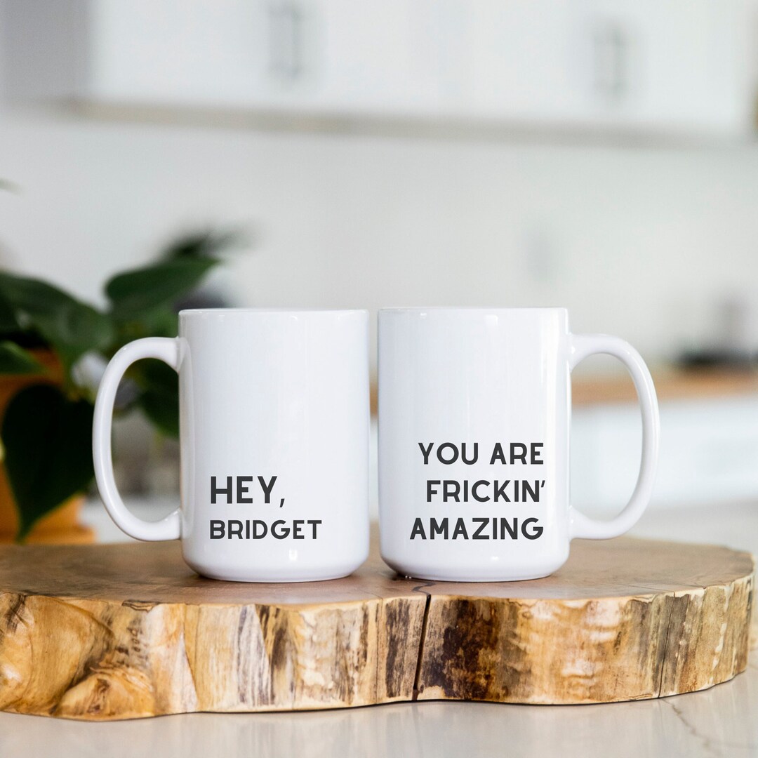 Custom Name on Minimalist Mug Design, Custom Employee Gifts, Reminder ...