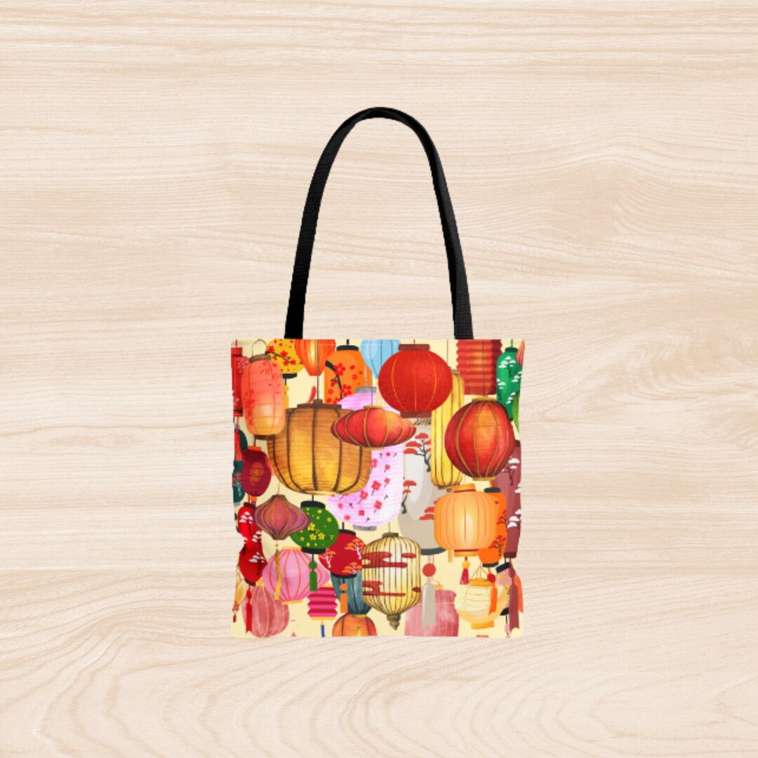 Hoi an Inspired Tote Bag for Lunar New Year | Chinese Lantern Tote Bag ...