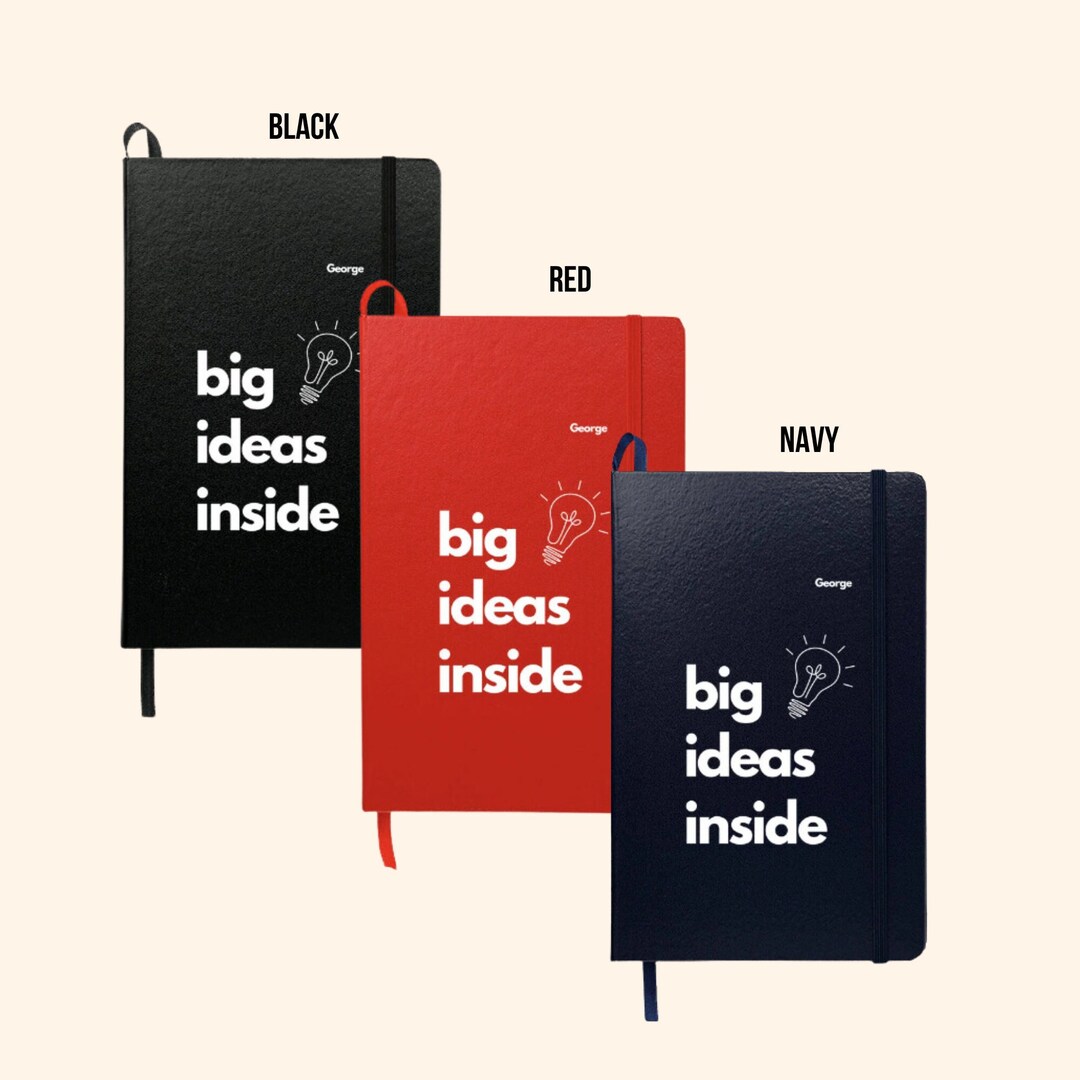 Custom Big Idea Journal, Minimalist Journal for Men, Tech Gifts, Custom ...