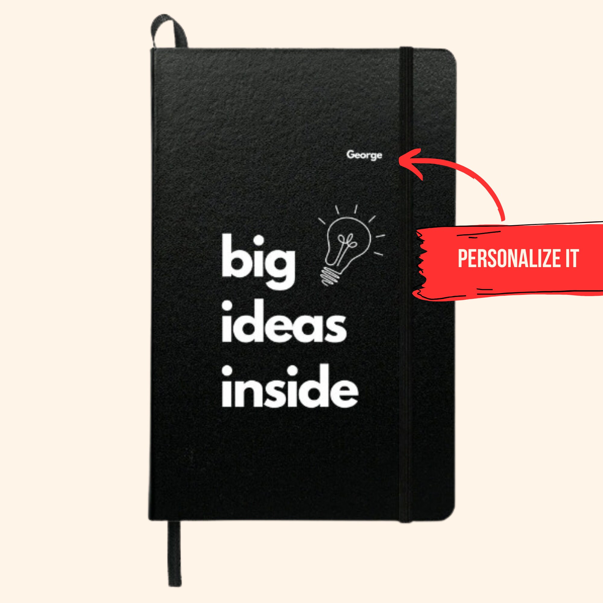 Custom Big Idea Journal, Minimalist Journal for Men, Tech Gifts, Custom ...