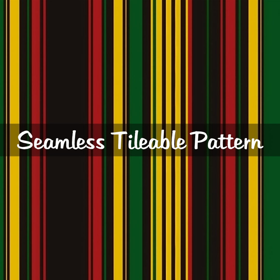 Rasta Stripes Yellow Black Red Green Tileable Seamless Pattern - Etsy