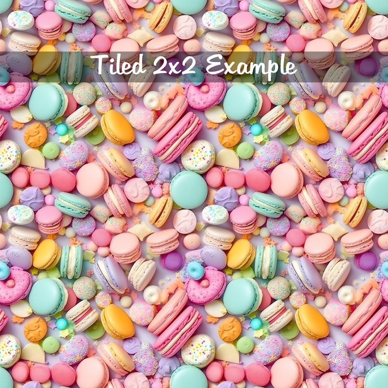 Cute Pastel Macarons Sweets Tileable Seamless Pattern - Etsy