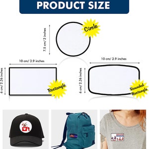Custom Iron-on Hat Patch Personalized Rounded Rectangle Add Your Own ...