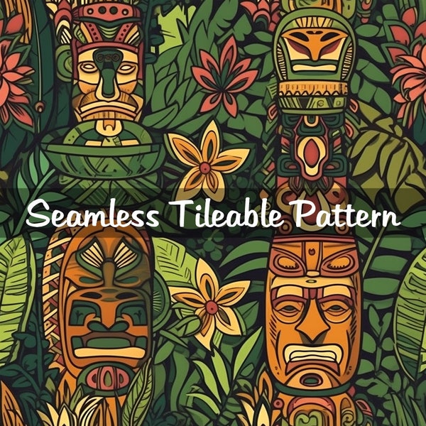 Tiki Fabric - Etsy
