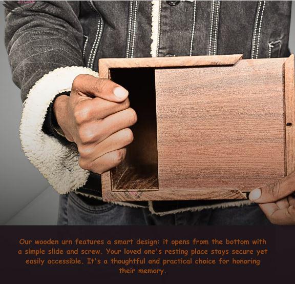 Handcrafted Wooden Resin Urn Box: Memorial Keepsake - Etsy