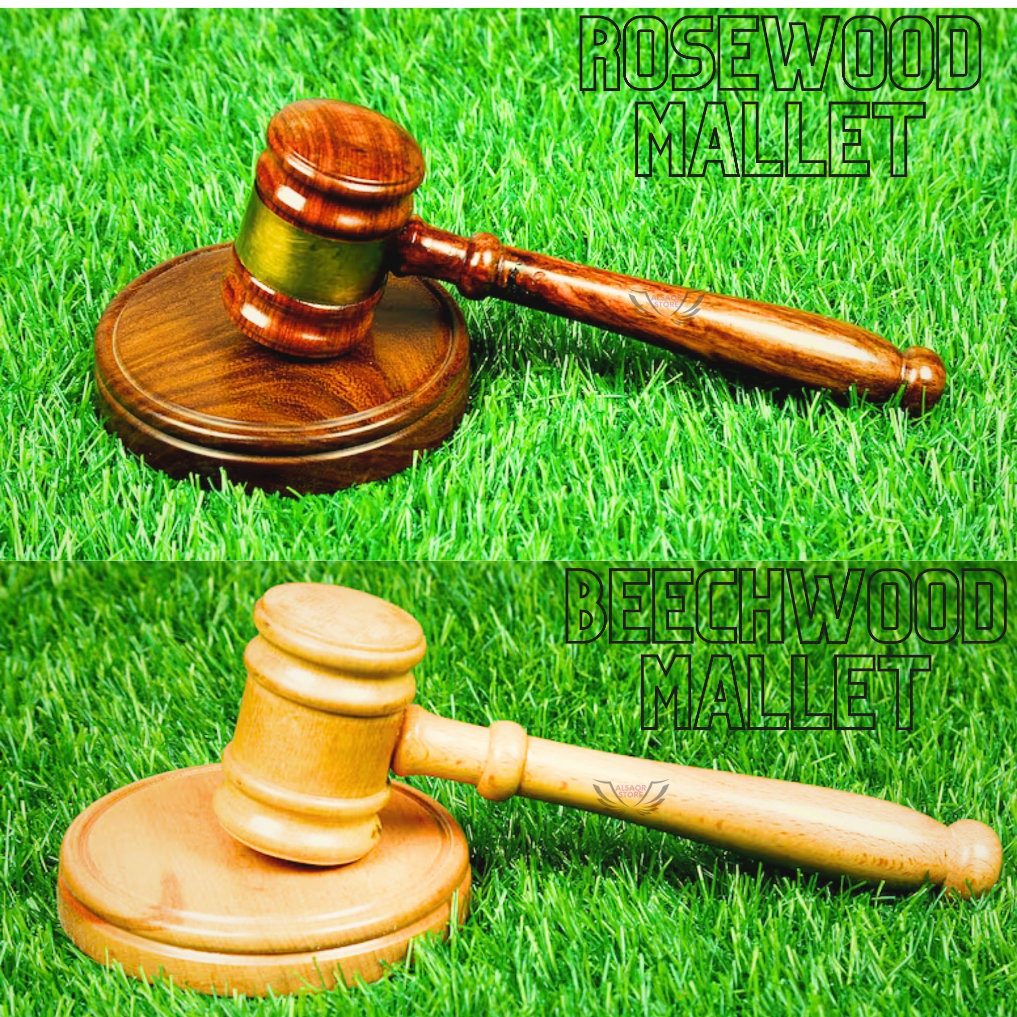 Wooden Judge's Gavel Rosewood and Beechwood Judge Mallet Engraved Auctioneers Mallet Handmade ...