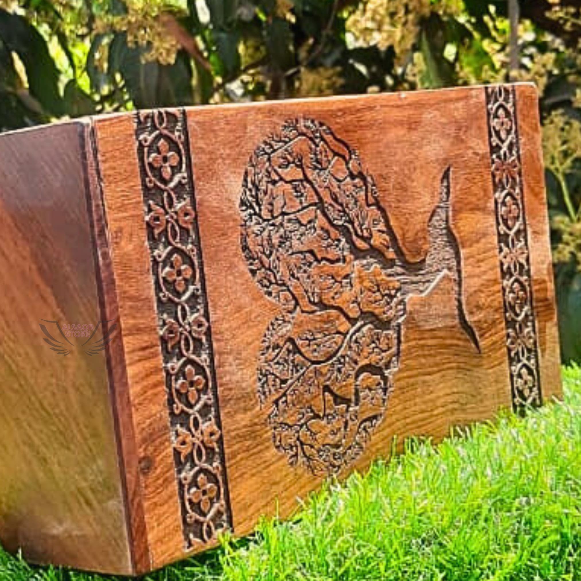 Wooden Tree of Life Urn Urn With Tree of Life Engraved Beautiful Urn ...