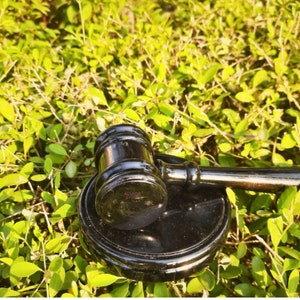 Black Gavel Made From Indian Rosewood | Mallet for Auction Engraved ...