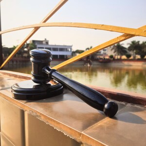 Black Gavel Made From Indian Rosewood | Mallet for Auction Engraved ...