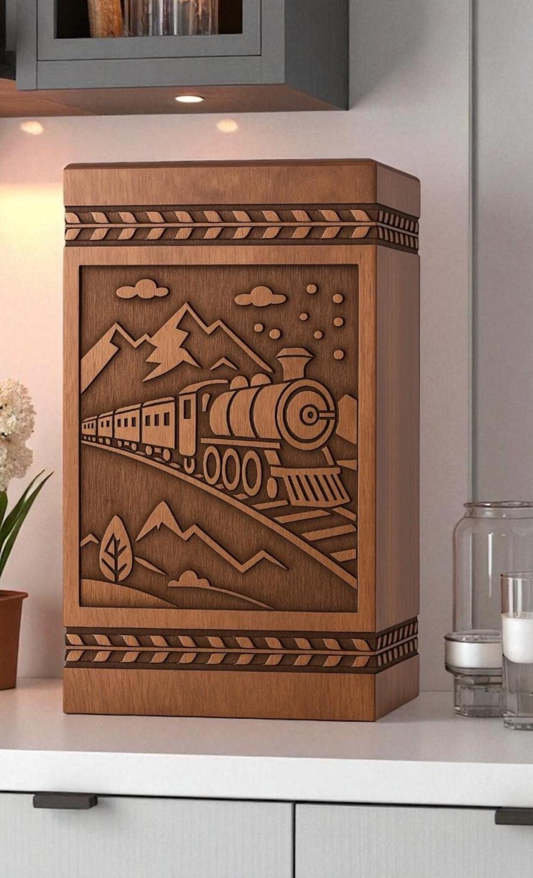Personalized Engraved Wooden Urn Box: Custom Memorial Keepsake - Etsy