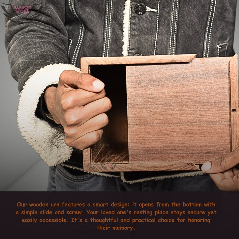 Lichtenberg Wood Urn Wooden Cremation Urn With Beautiful Resin Design ...