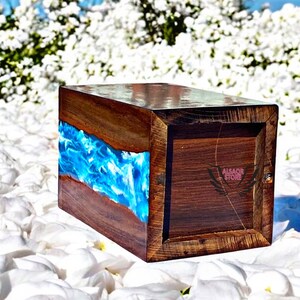 Handcrafted Wooden Resin Urn Box: Memorial Keepsake - Etsy