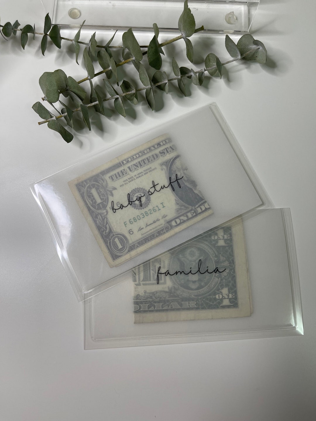 Vellum Wallet Cash Envelope Aesthetic Simple No Hole Punch - Etsy