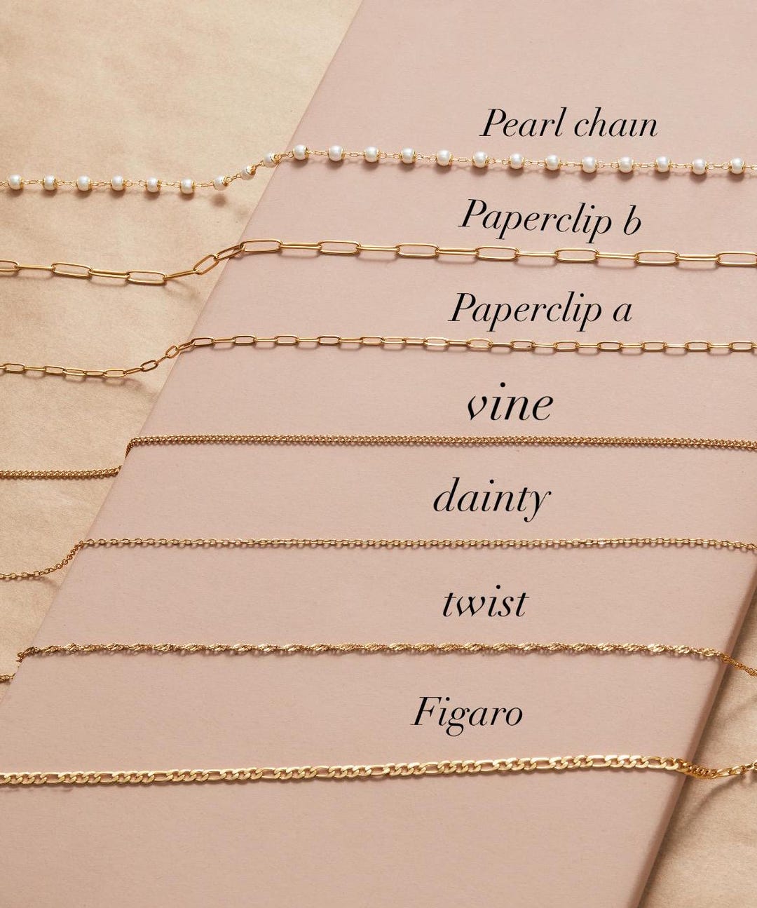 18K Gold Chain Necklace,paperclip Chain, Twist Chain, Figaro, Dainty ...