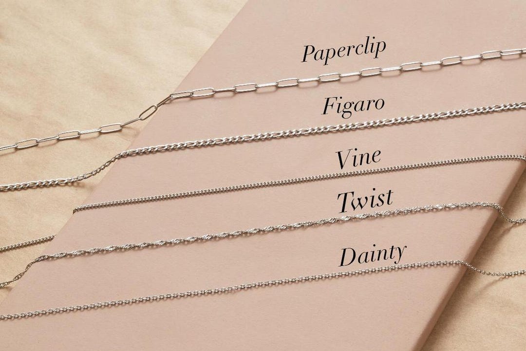 SILVER Stainless Steel Chain Necklace, Personalized Christmas Gift ...