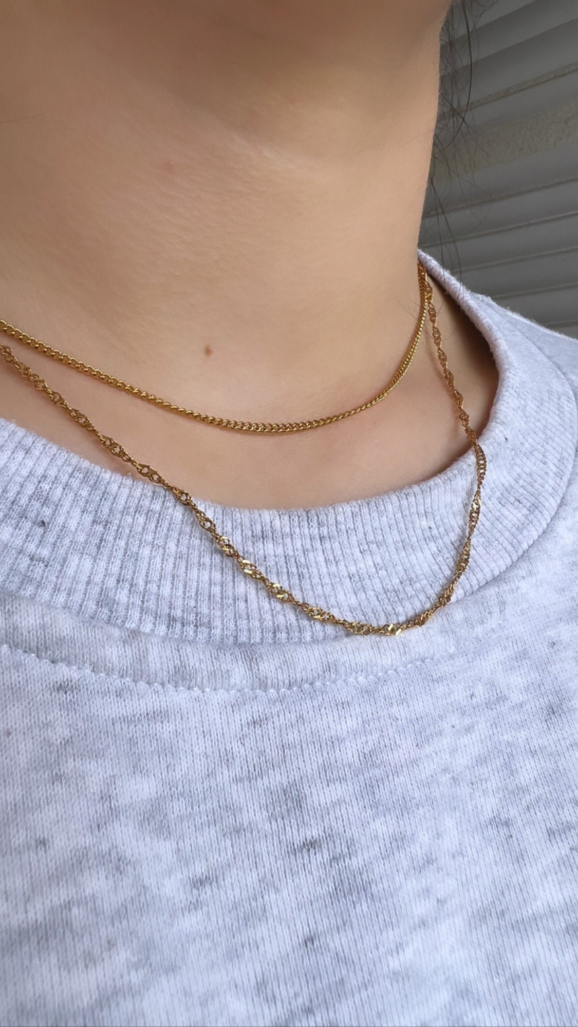 Chain Necklace Vine Chain Twist Chain Gift for Her - Etsy