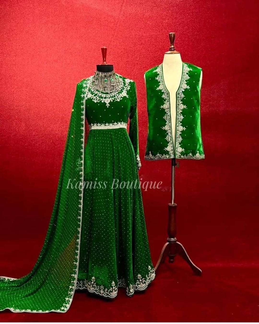Henna Couple Set With Beading Work & Bridal Scarf - Etsy